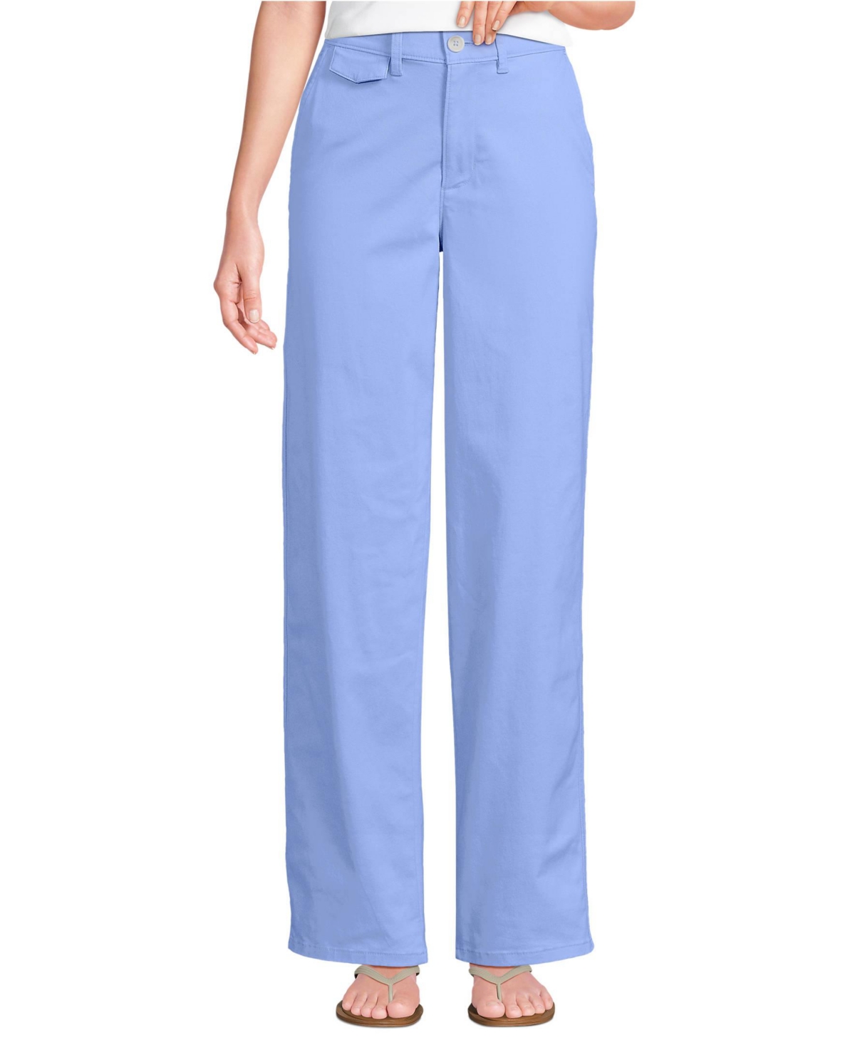 Click here for Lands End Womens Chino High Rise Rail Straight Leg... prices