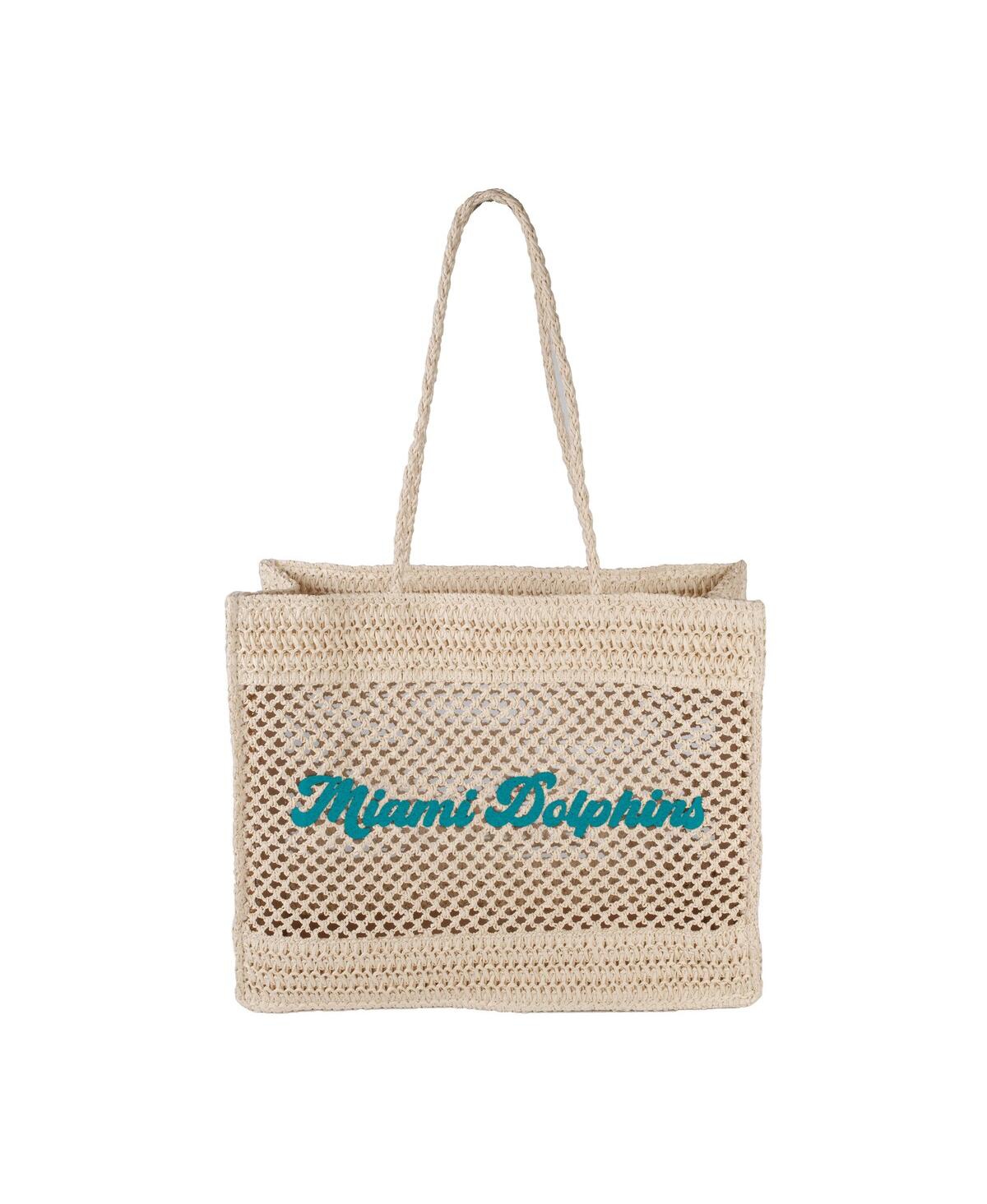 Click here for Logo Brands Miami Dolphins Coastal Tote Bag - Tan prices