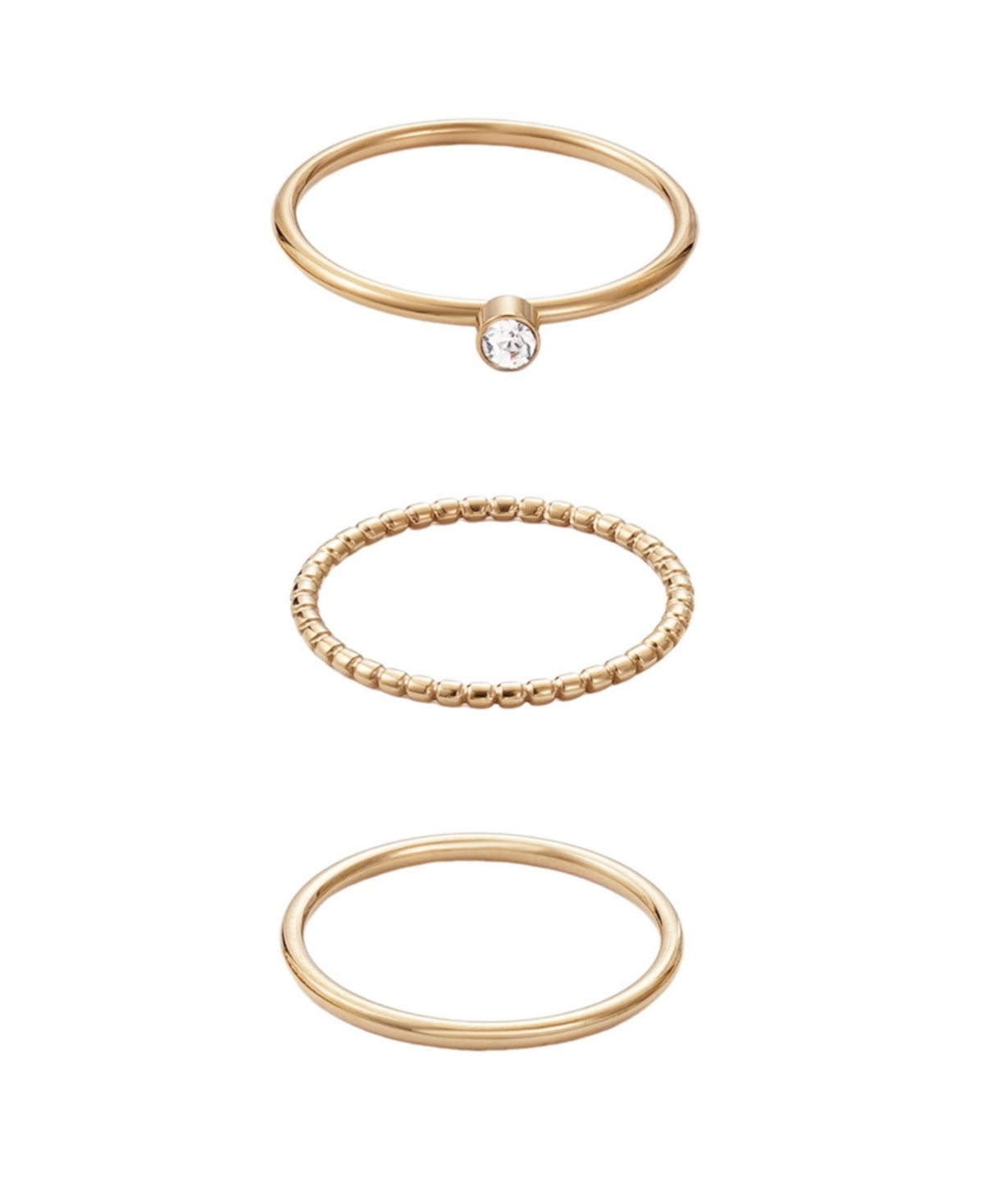 Click here for Adornia Tarnish Resistant Gold Ring Set - Gold prices