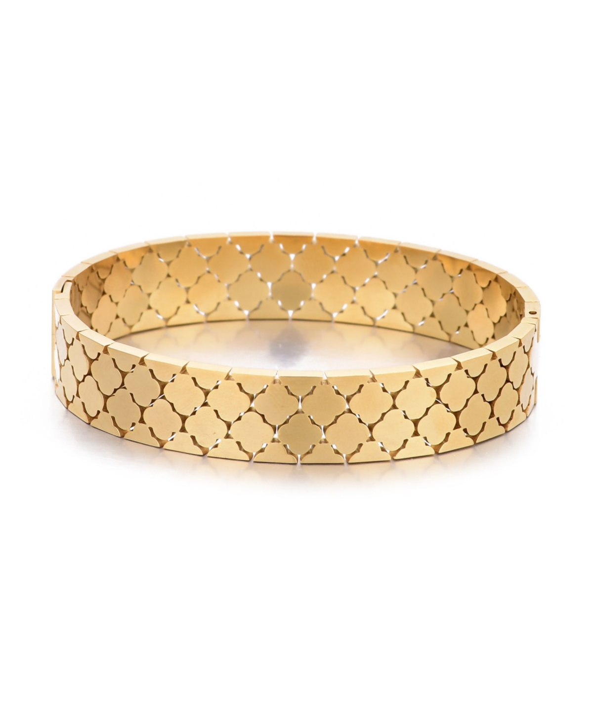 Click here for Adornia Tarnish Resistant Gold Clover Bangle - Gol... prices