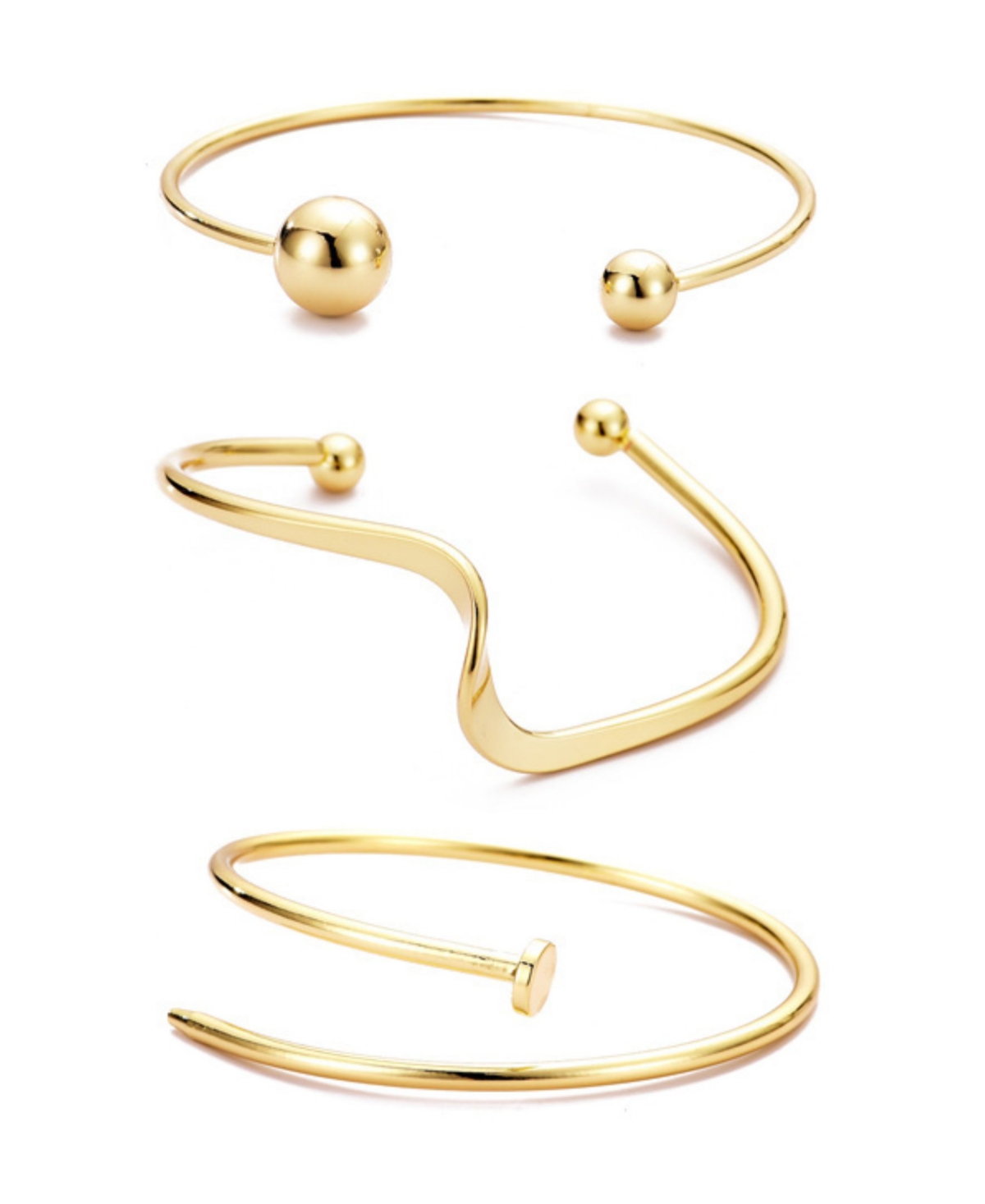Click here for Adornia Gold Cuff Bracelet Set - Gold prices