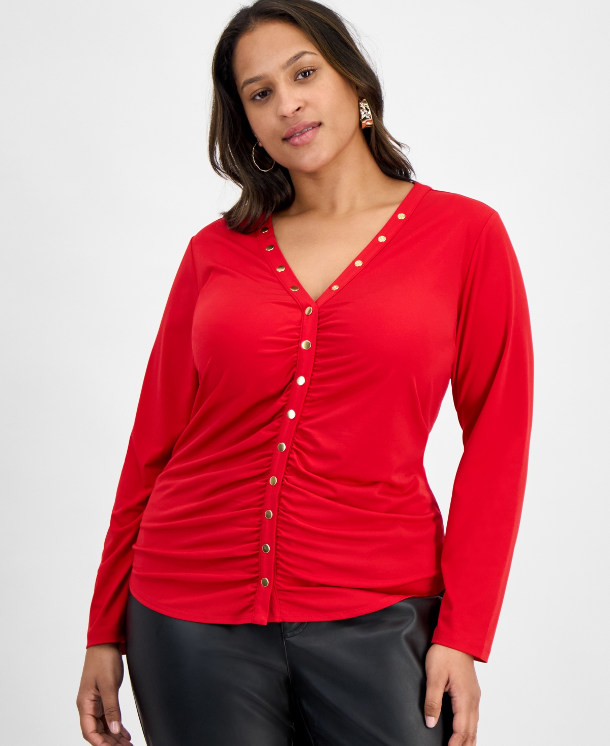 Click here for I.n.c. International Concepts Plus Size V-Neck Lon... prices