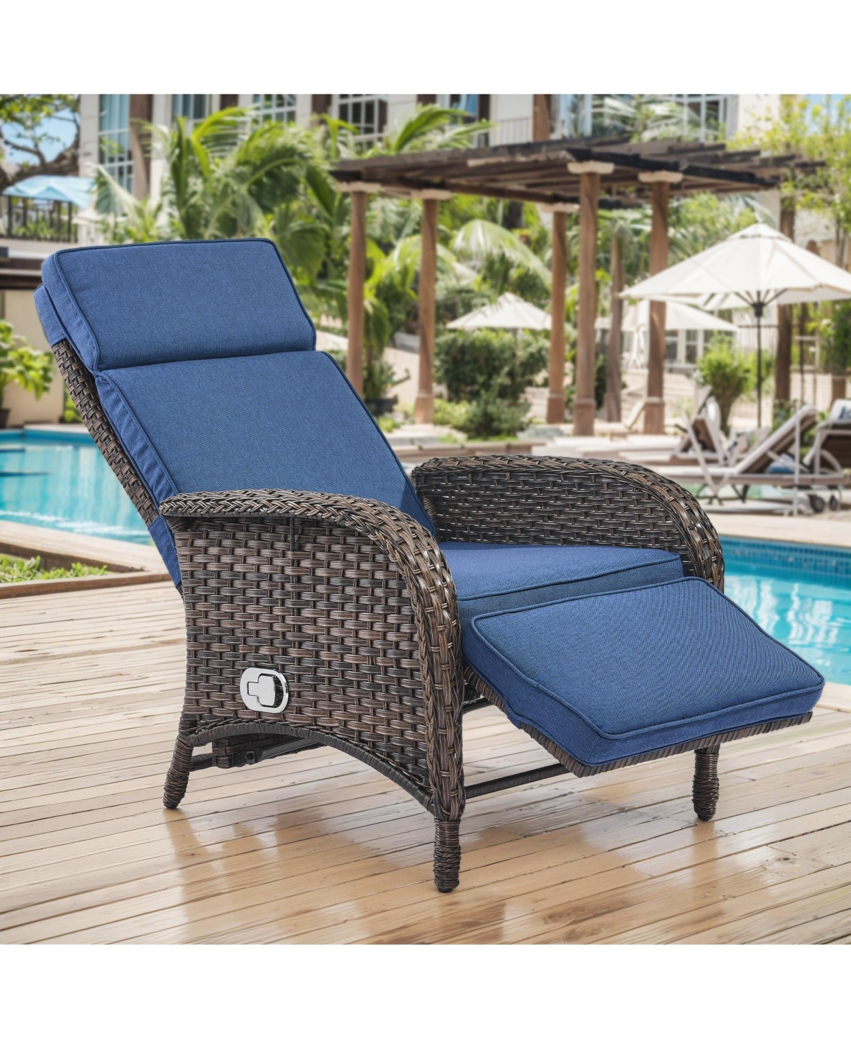 Click here for Gymojoy SleekArm Wicker 1-Piece Outdoor Chaise Lou... prices