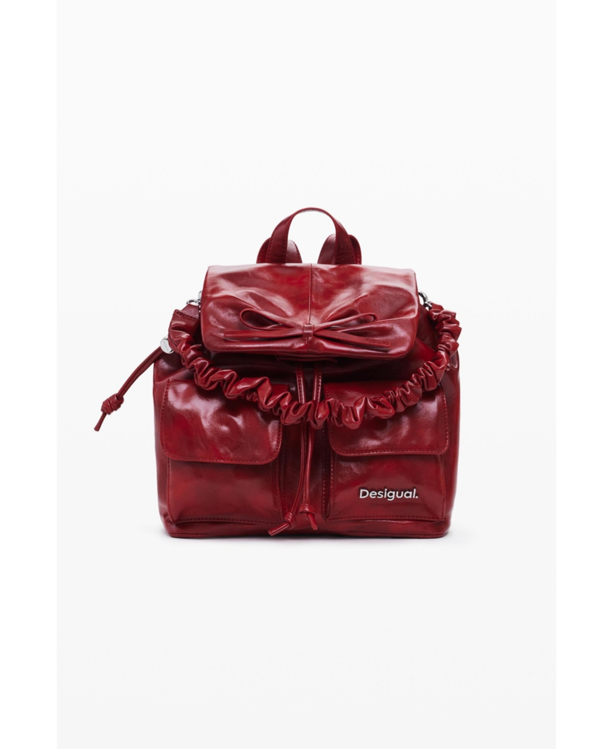 Click here for Desigual Womens Small backpack with bow - Red prices