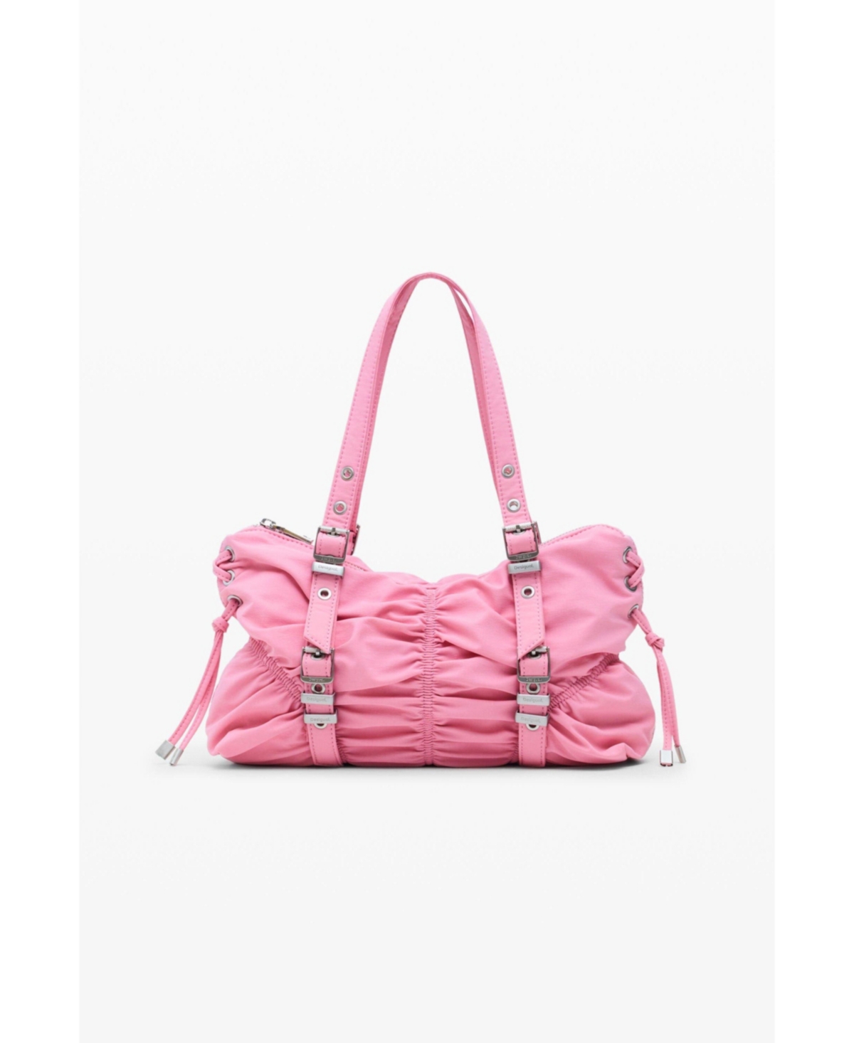 Click here for Desigual Womens Medium nylon bag with buckles - Pi... prices