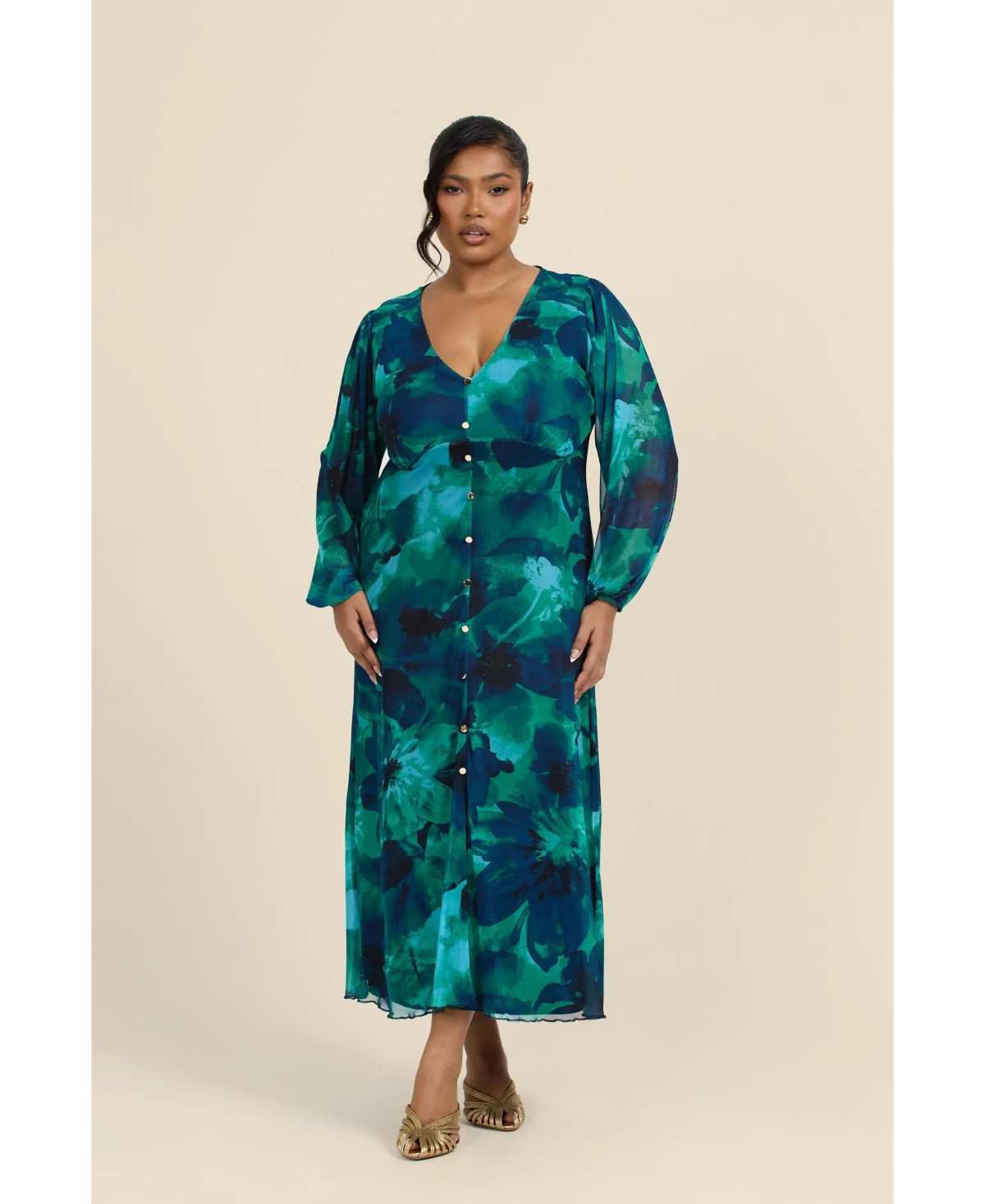 Click here for Fashion-szn Curve Womens Button Up Plisse Midi Dre... prices