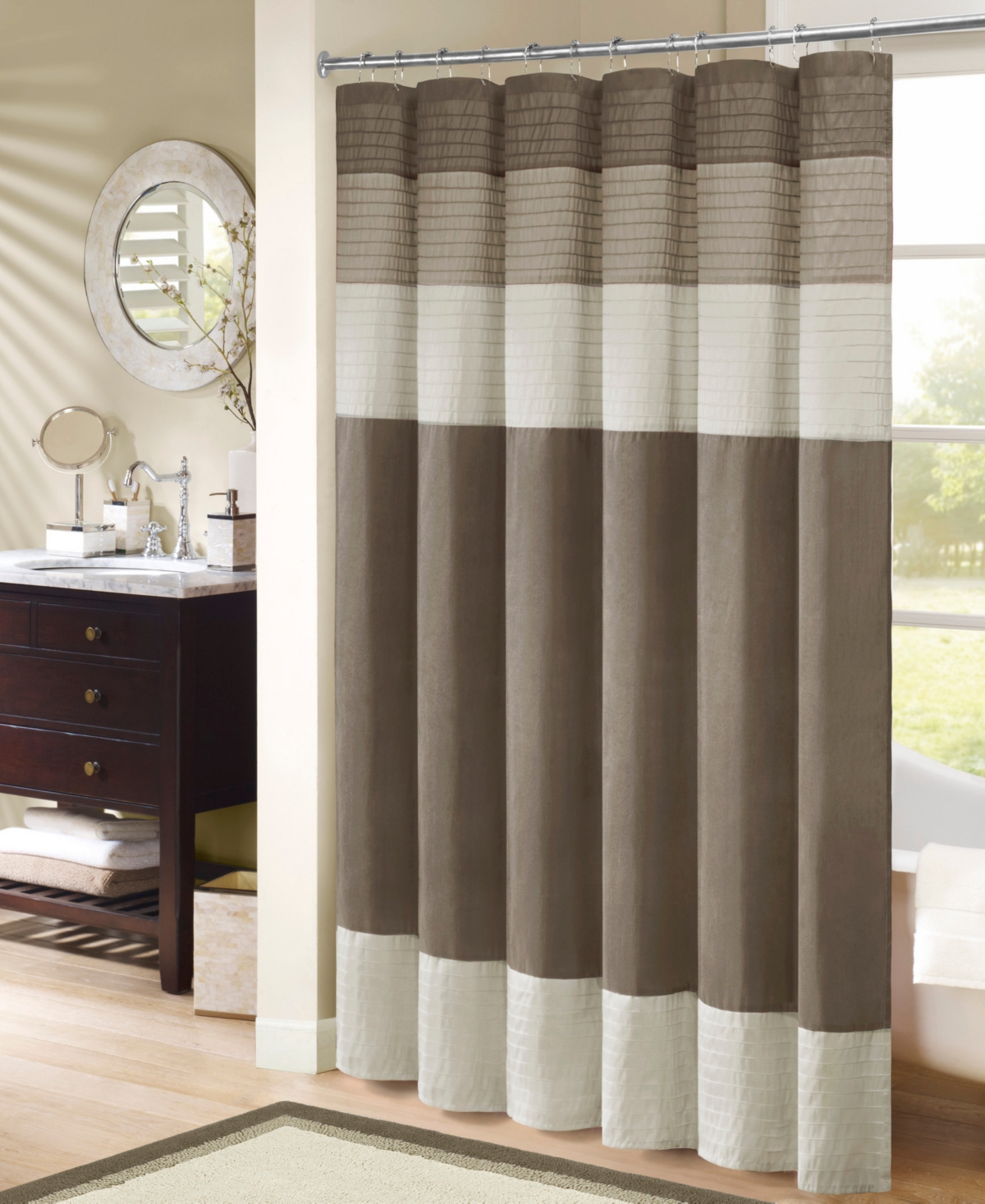 Click here for Madison Park Amherst Shower Curtain  72 x 72 - Nat... prices
