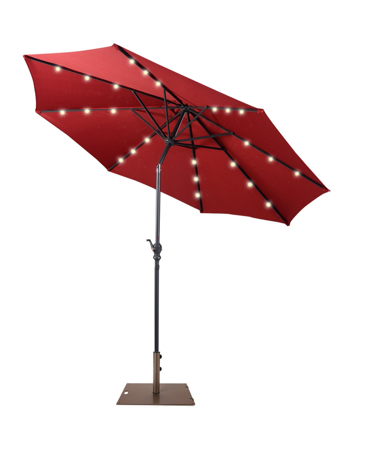 Click here for Gymax 10 Ft Patio Table Market Umbrella w/ 24 Sola... prices