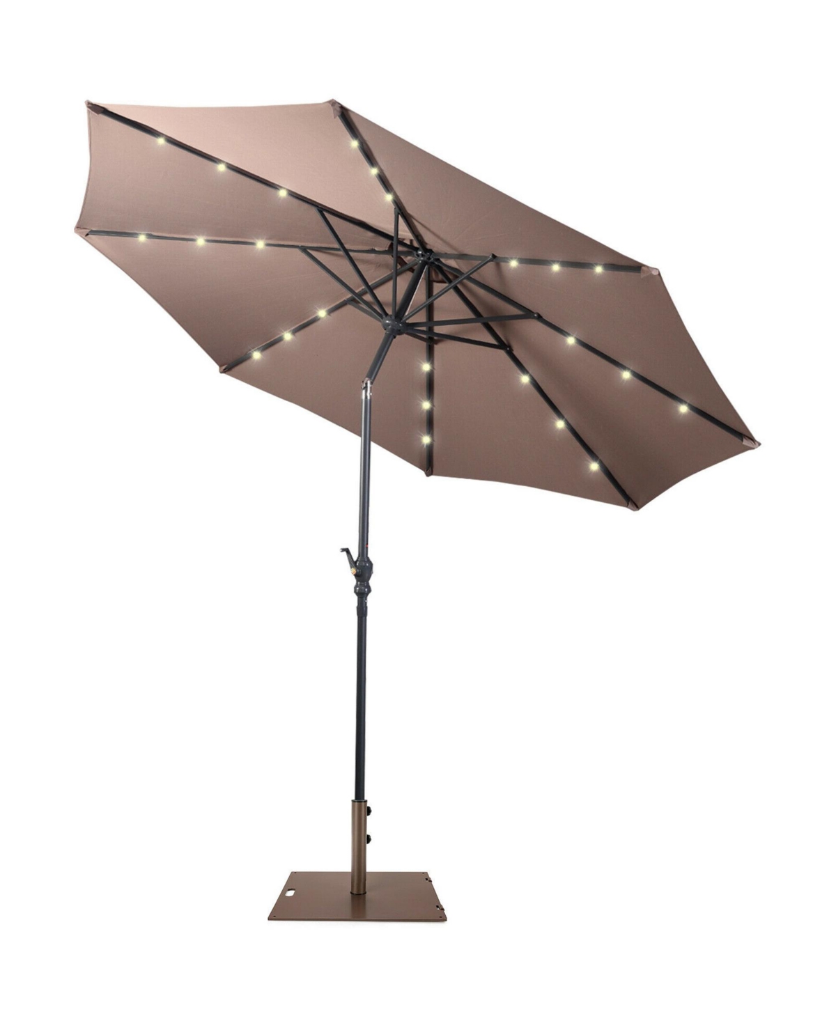 Click here for Gymax 10 Ft Patio Table Market Umbrella w/ 24 Sola... prices
