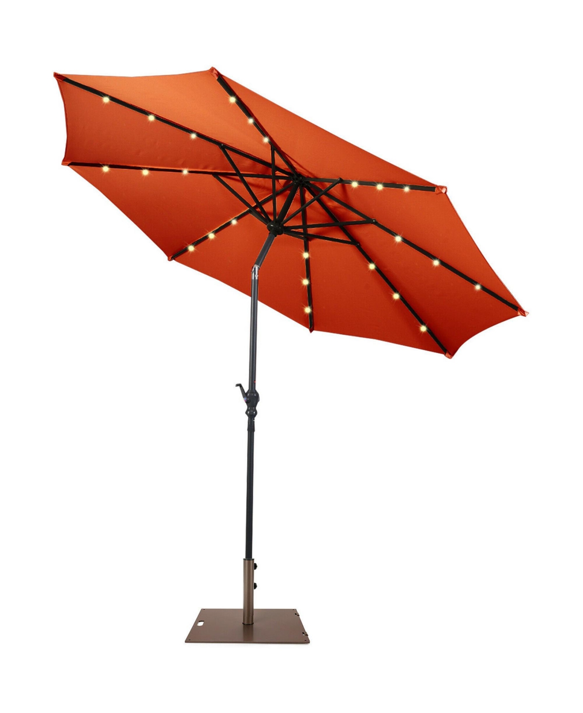 Click here for Gymax 10 Ft Patio Table Market Umbrella w/ 24 Sola... prices