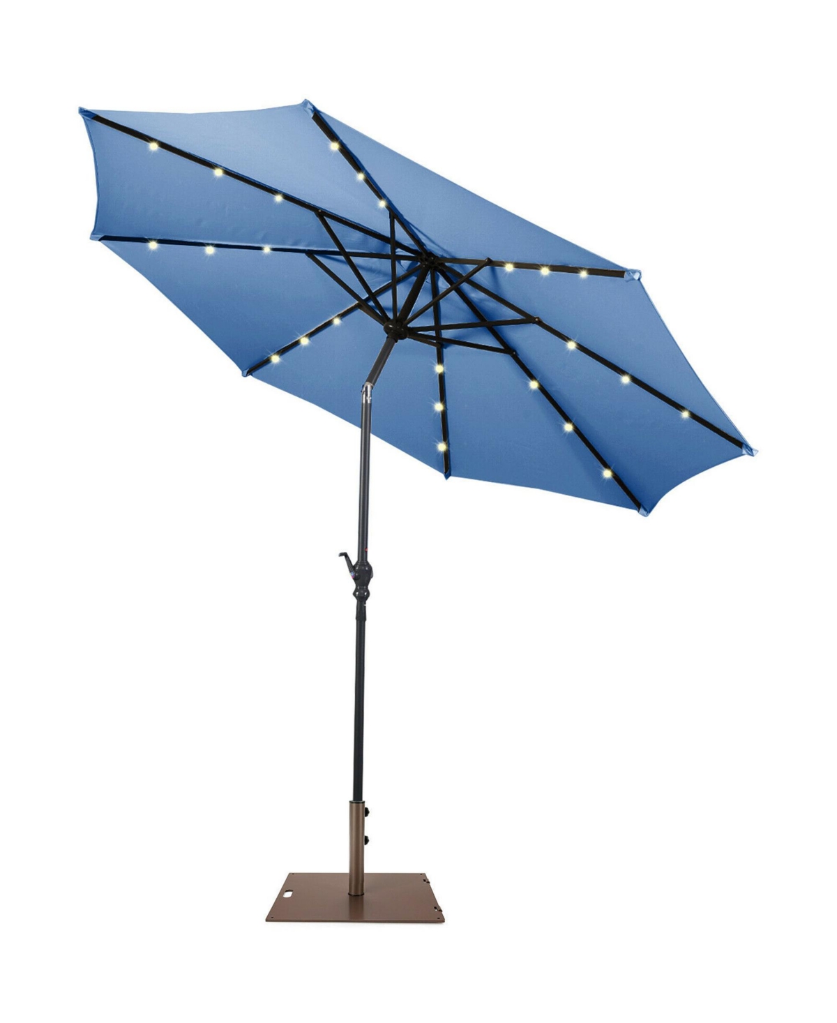Click here for Gymax 10 Ft Patio Table Market Umbrella w/ 24 Sola... prices