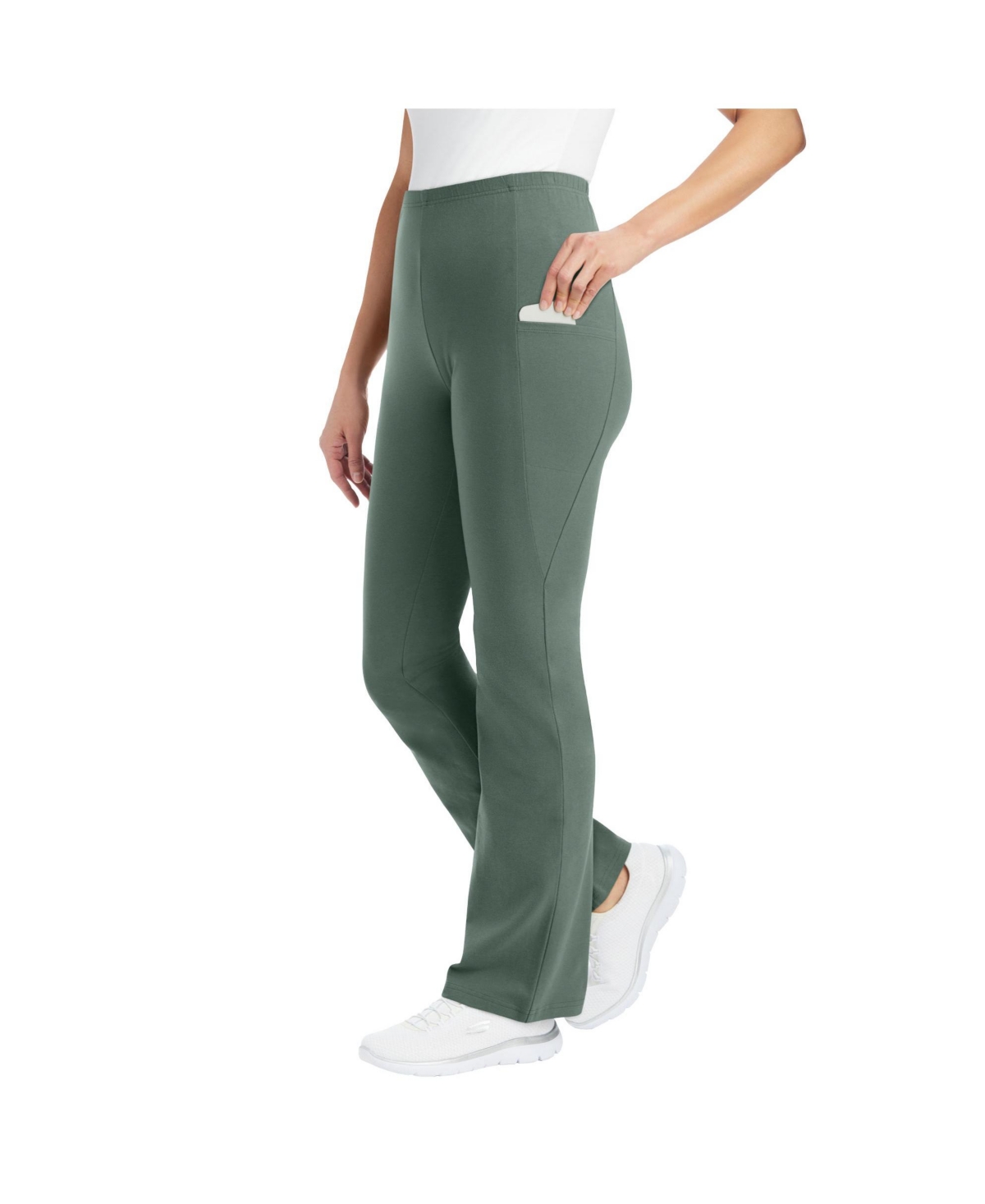 Click here for Woman Within Womens Within Tall Stretch-Cotton Kni... prices