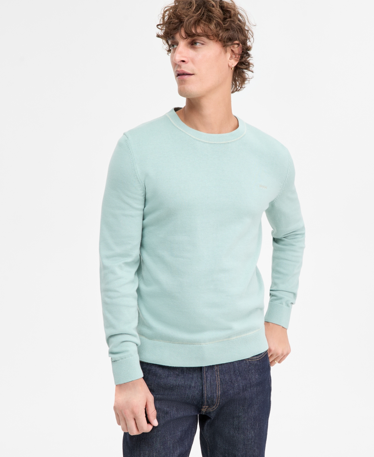 Click here for Hugo Boss Mens San Cassius Long-Sleeve Crewneck Sw... prices