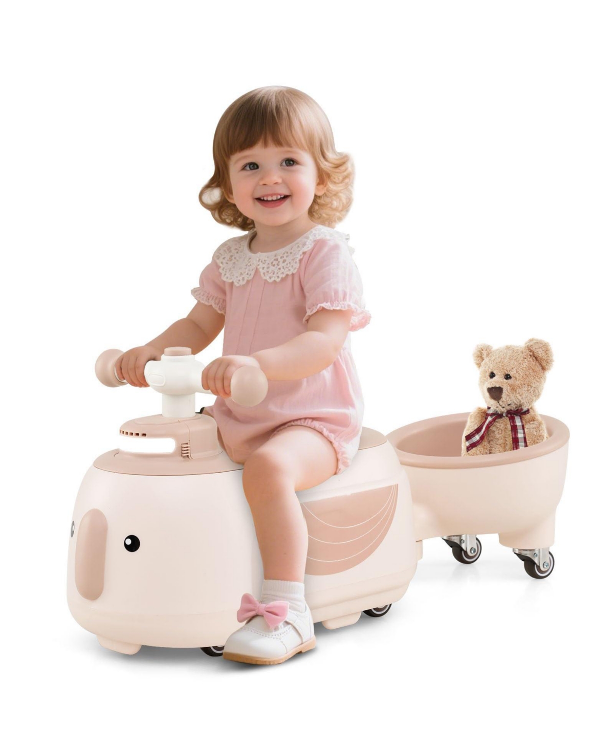 Click here for Toddler Ride on Toy with Trailer and Light Music -... prices