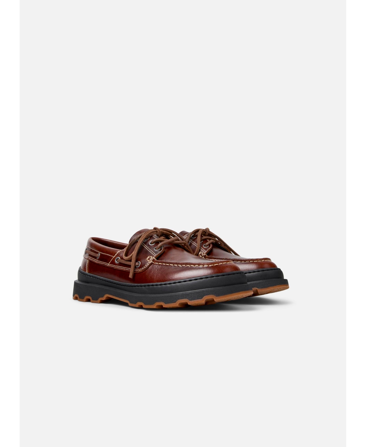 Click here for Camper Mens Brutus+ Leather Shoes - Brown prices