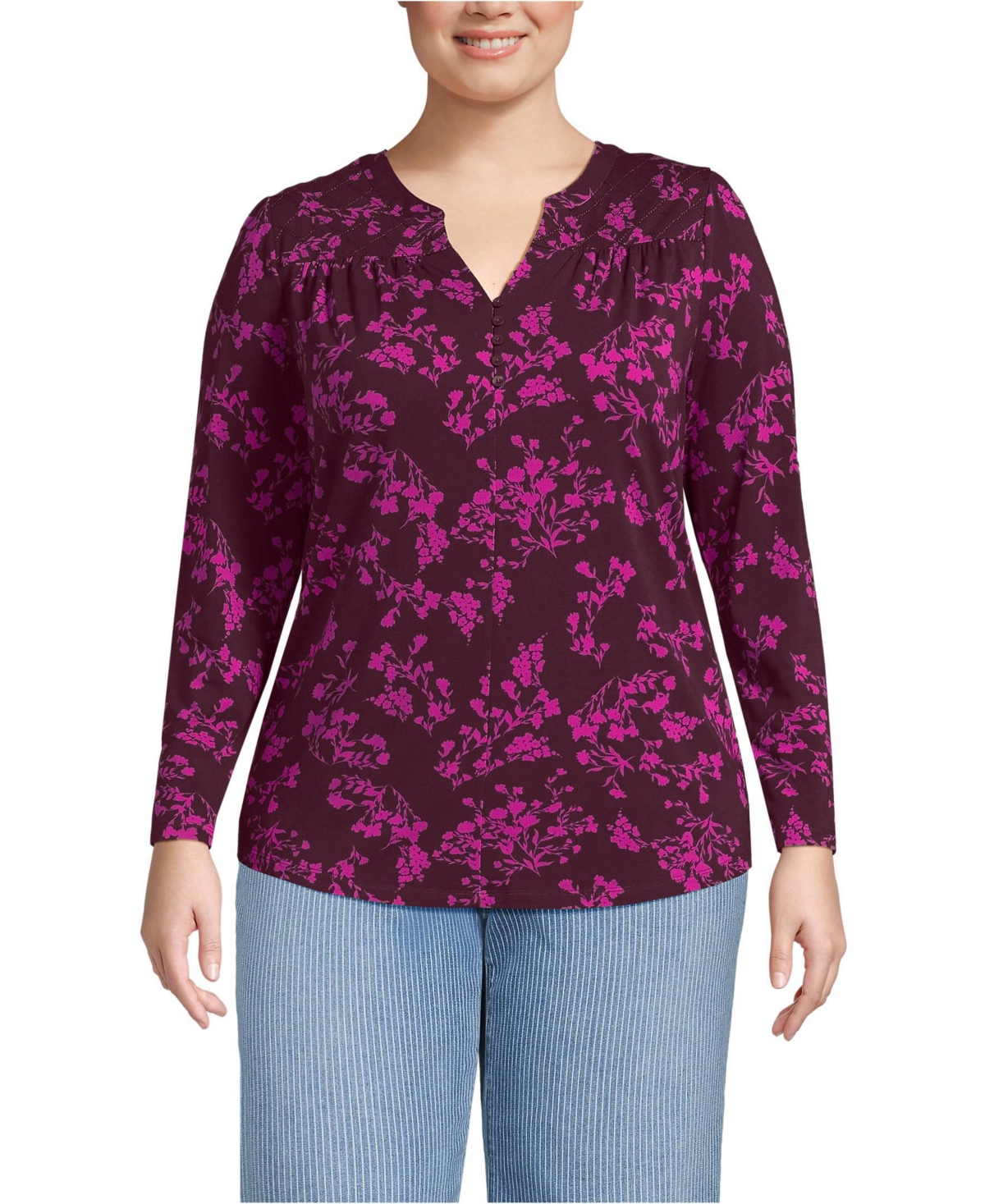 Click here for Lands End Womens Plus Size Long Sleeve Lightweight... prices