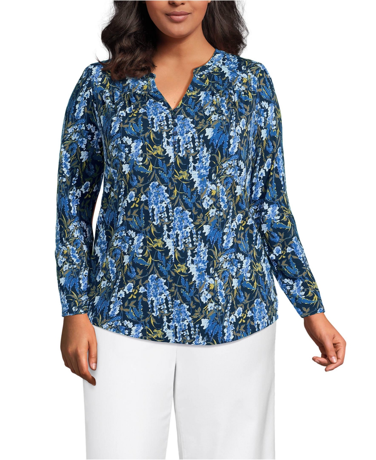 Click here for Lands End Womens Plus Size Long Sleeve Lightweight... prices