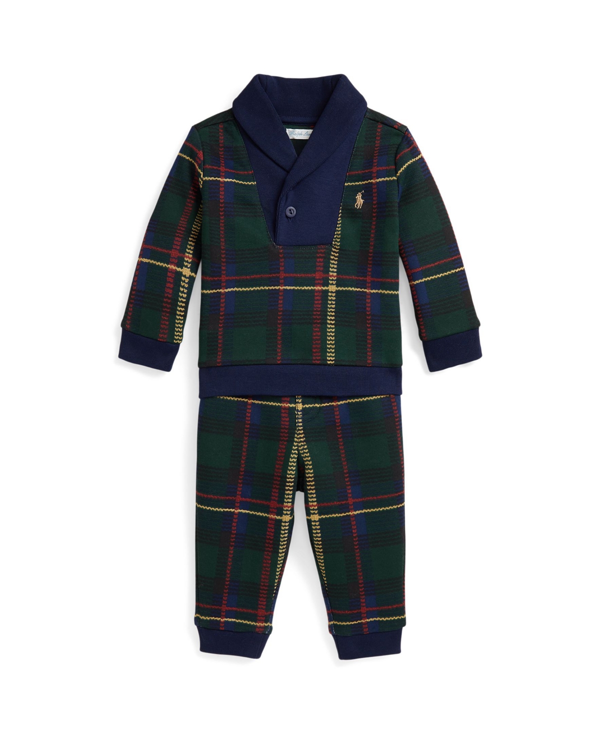 Click here for Polo Ralph Lauren Baby Boys 2-Piece Plaid Sweatshi... prices