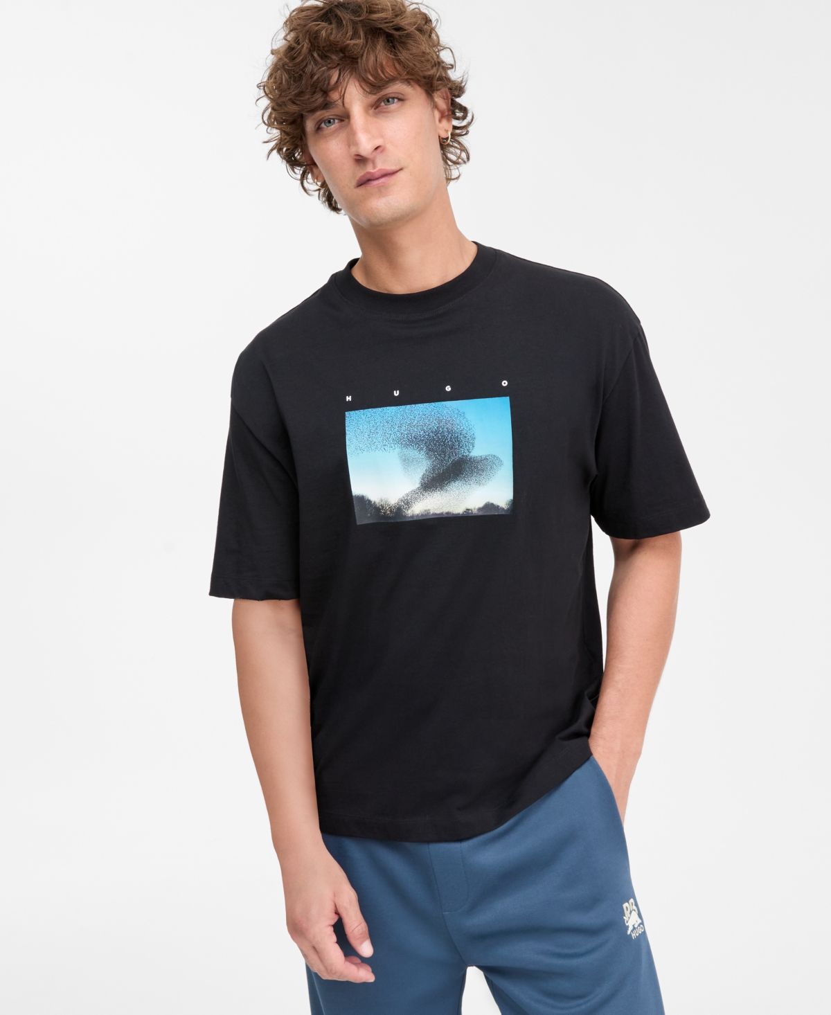 Click here for Hugo Boss Mens Dorizon Oversized Short-Sleeve Grap... prices