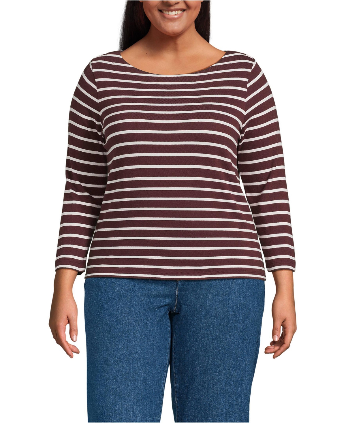 Click here for Lands End Womens Plus Size Mariner Jersey Boatneck... prices