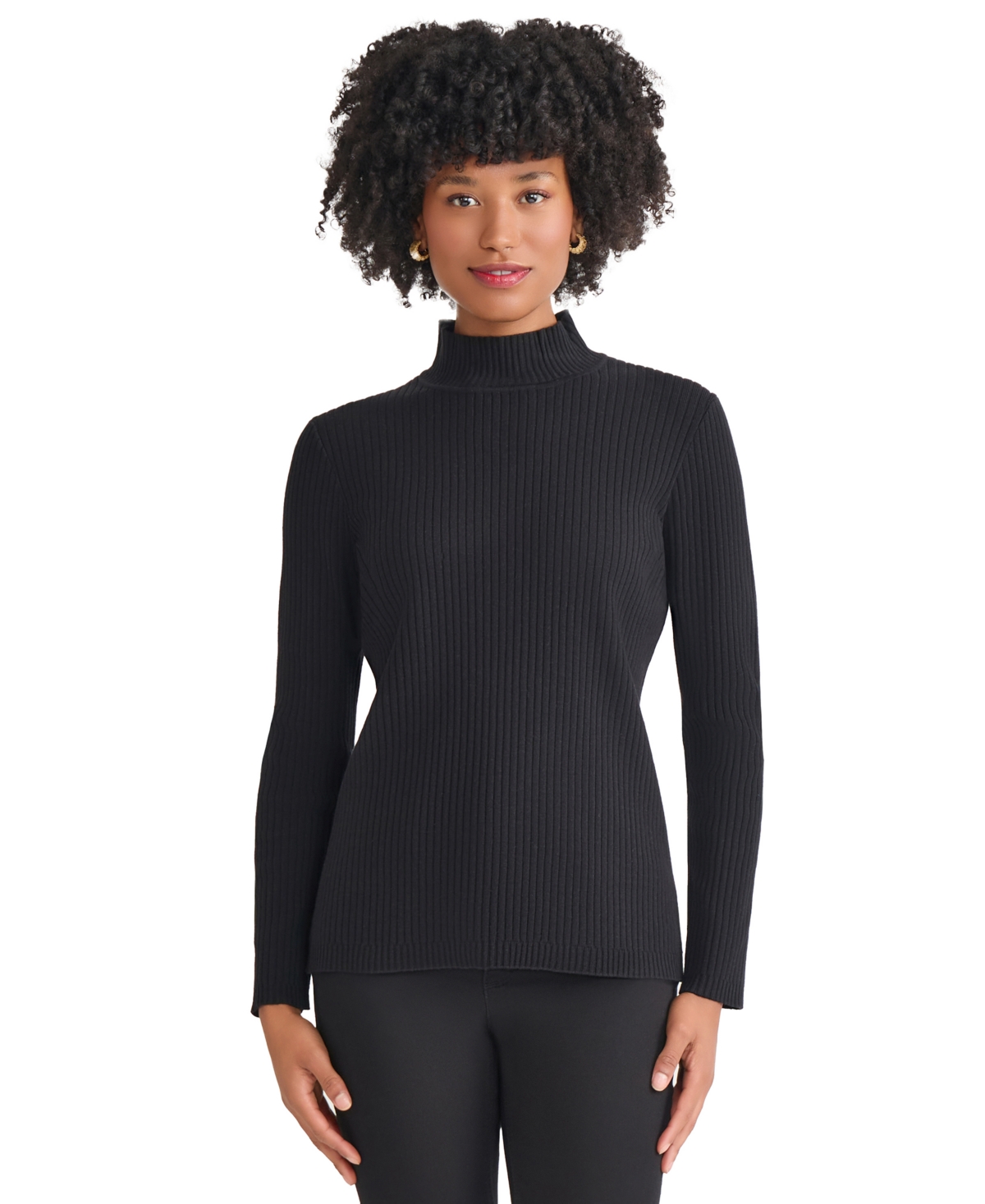 Click here for Jones New York Petite Sutton Mock Neck Sweater - J... prices