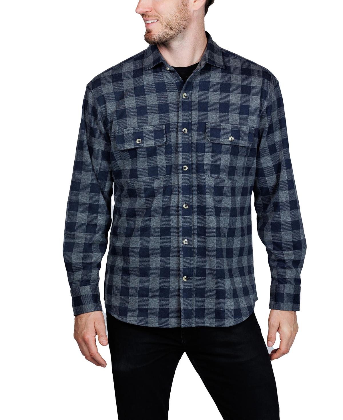 Click here for Tailorbyrd Mens Super Soft Plaid Sweater Shirt - C... prices