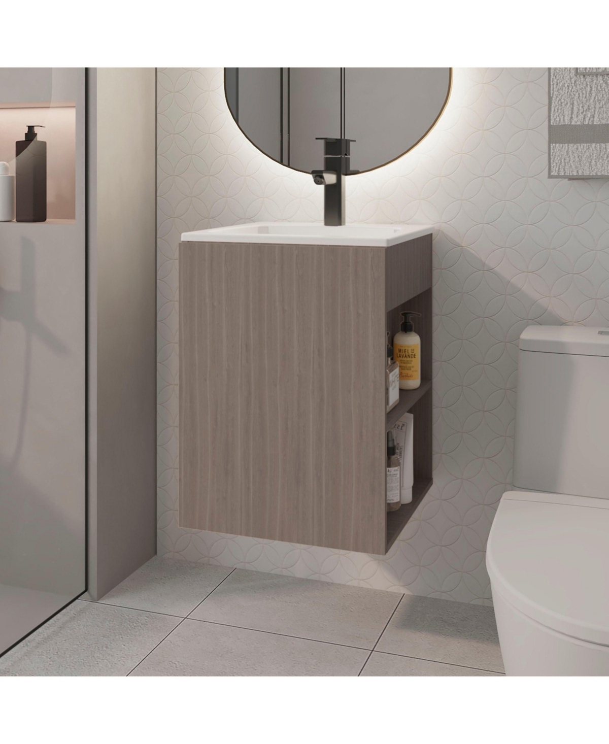 Click here for Depot E-Shop Froid Bathroom Vanity  1 Door  3 shel... prices