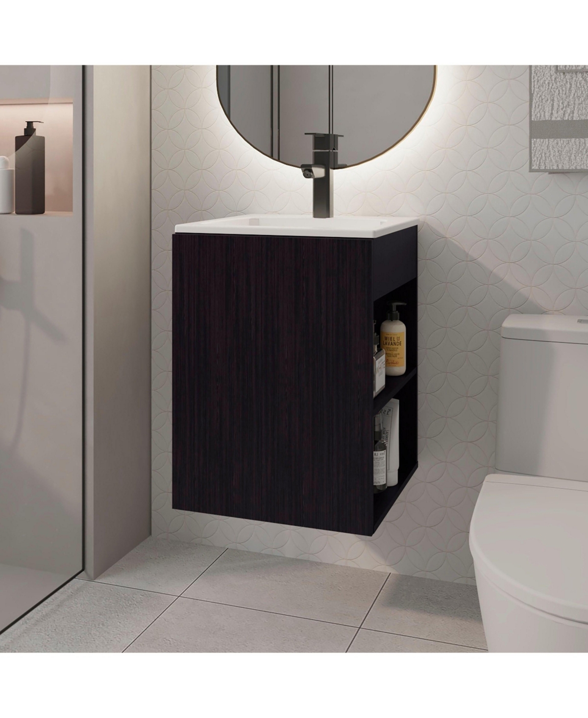 Click here for Depot E-Shop Froid Bathroom Vanity  1 Door  3 shel... prices