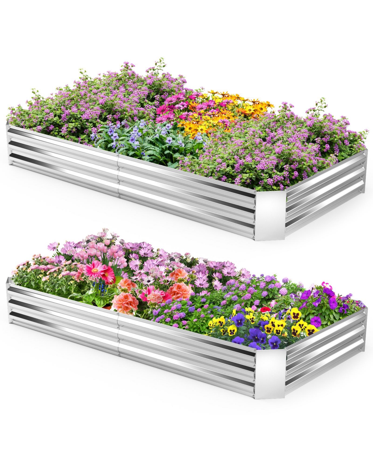 Click here for Gymax 2PCS Galvanized Raised Garden Bed Elevated R... prices