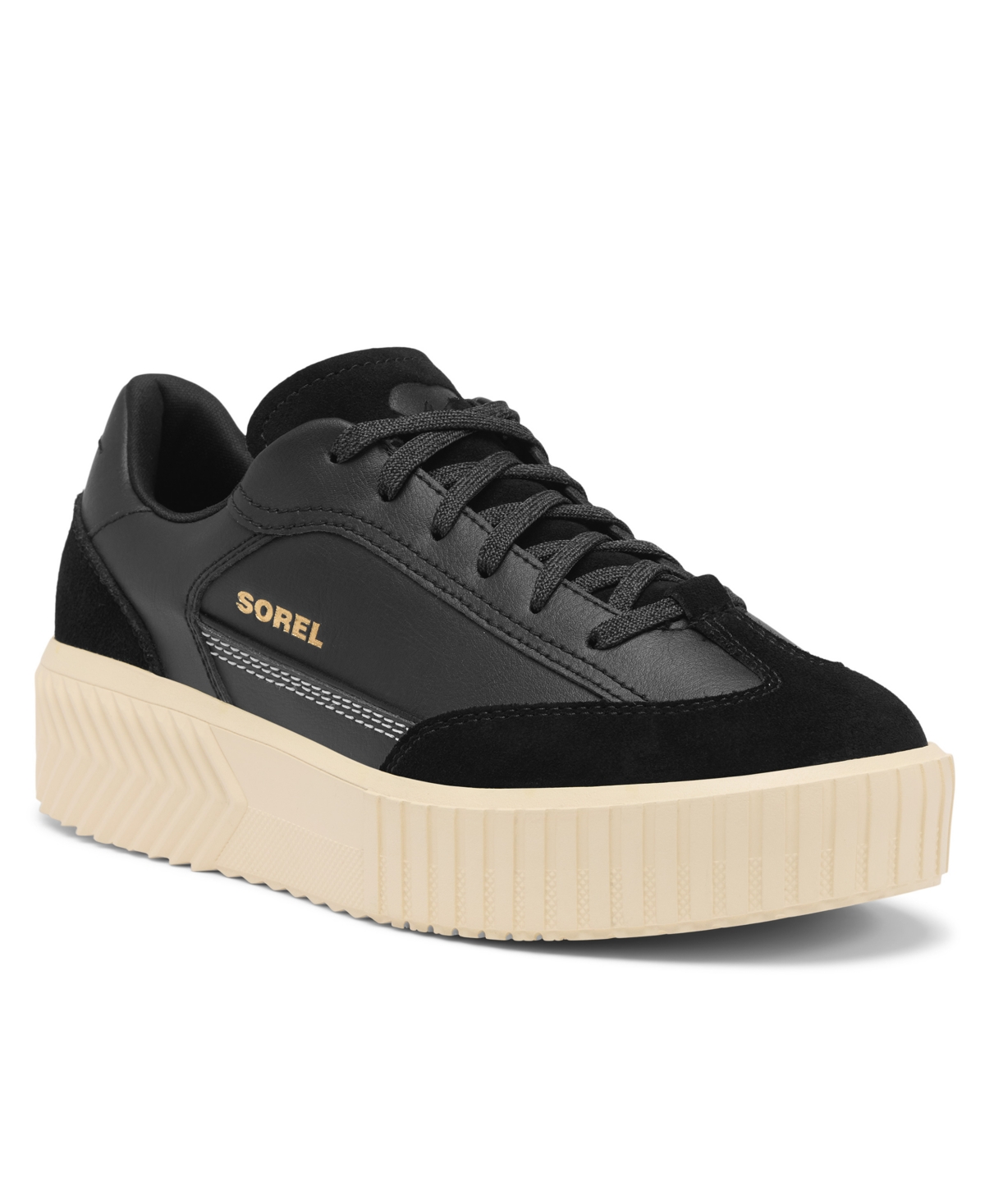 Click here for Sorel Womens Ona Ave T-Toe Lace-Up Sneakers - Blac... prices