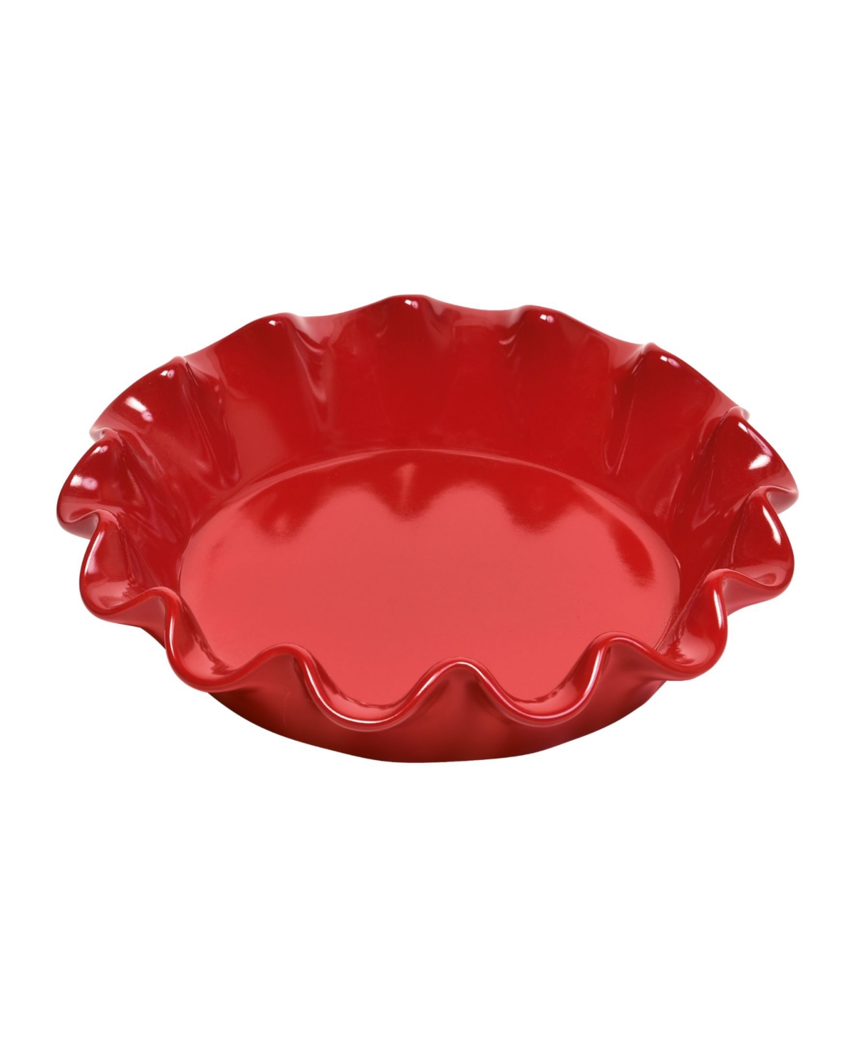 Click here for Emile Henry Ceramic 10.4 Ruffled Pie Dish - Red prices