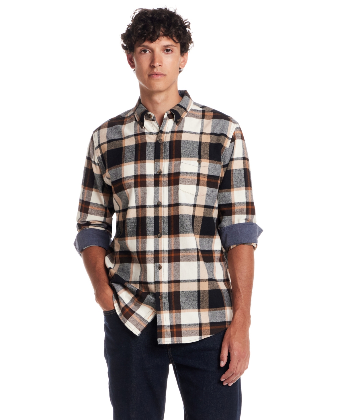 Click here for Weatherproof Vintage Mens Flannel Shirt - Caramel... prices