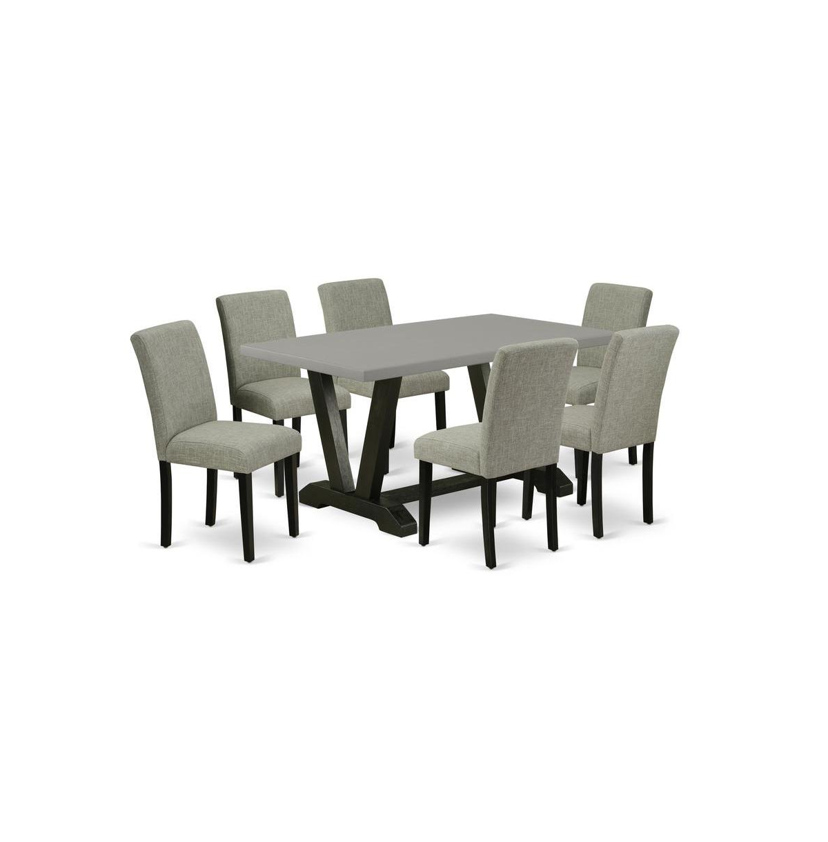 Click here for East West Furniture 7-Pc Modern Dining Table Set -... prices