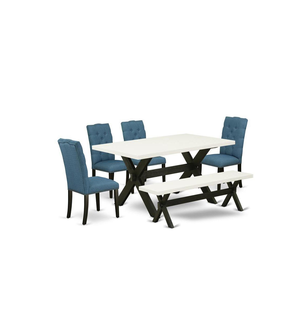Click here for East West Furniture 6-Piece Gorgeous Dinette Set a... prices