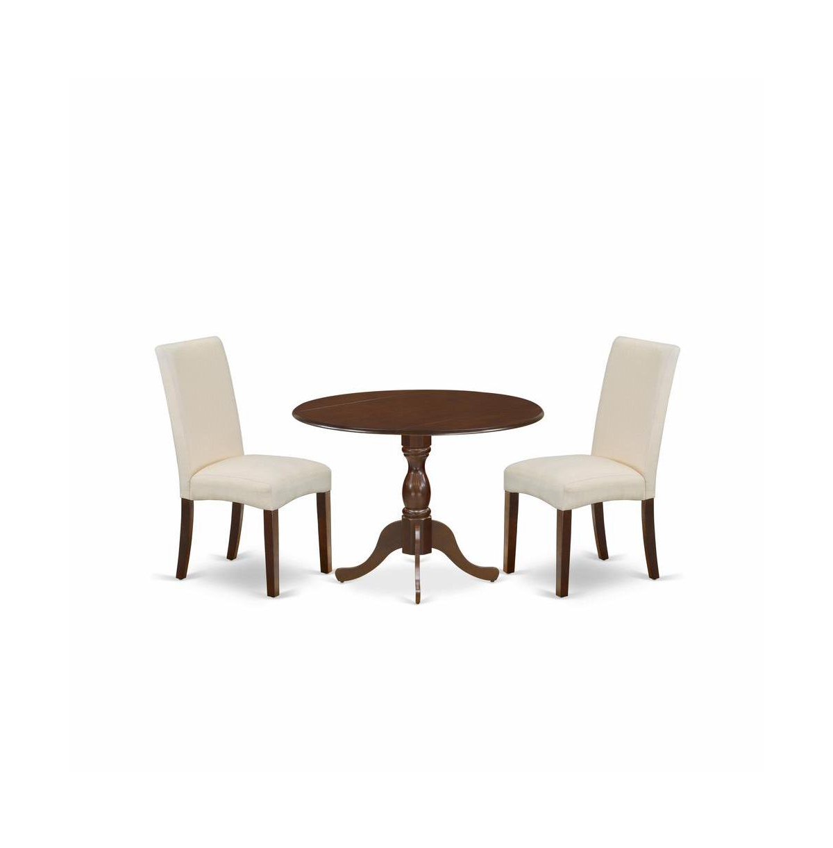 Click here for East West Furniture 3 Piece Wooden Dining Table Se... prices