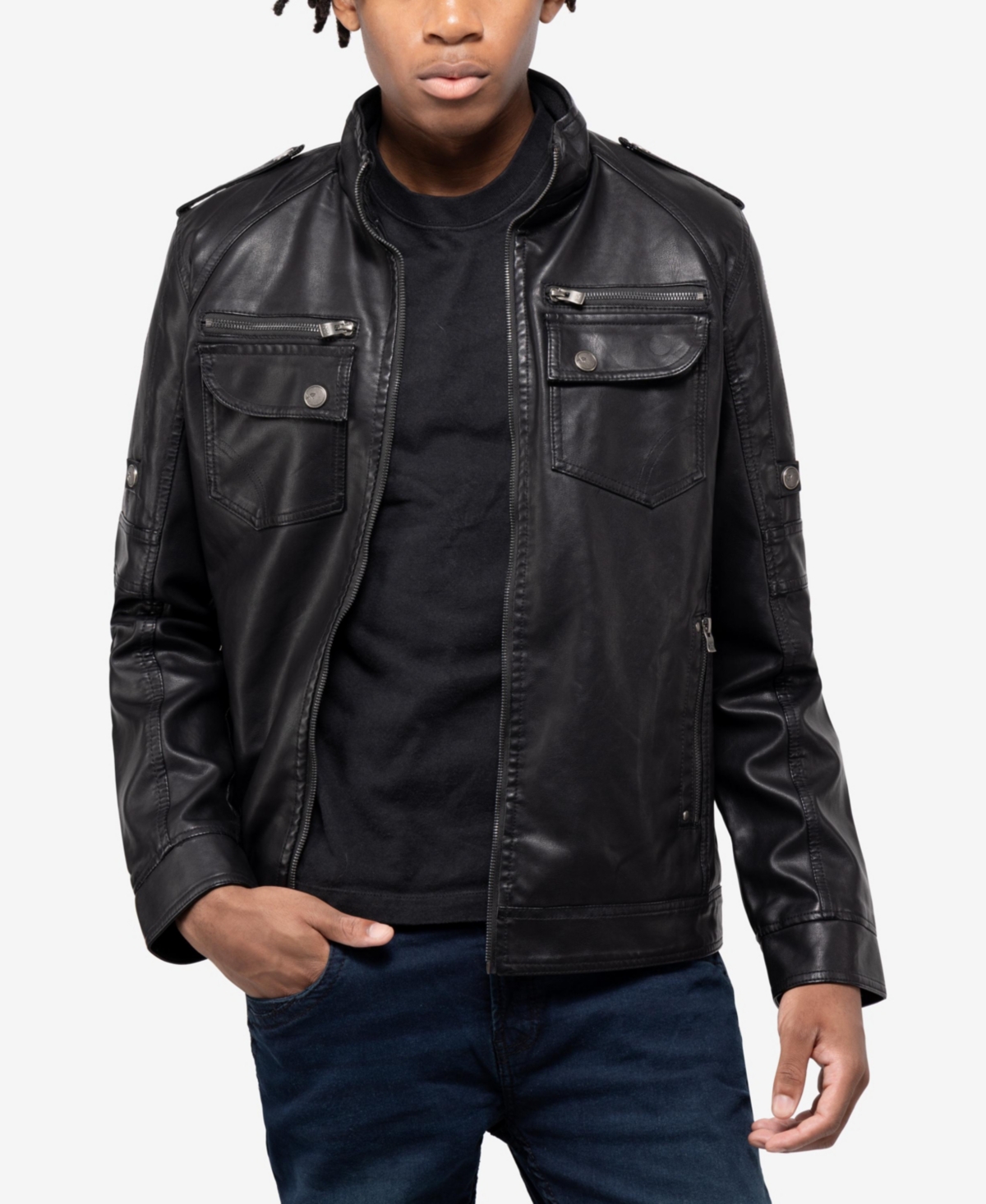 Click here for Xray Mens Utility Jacket With Faux Shearling Linin... prices
