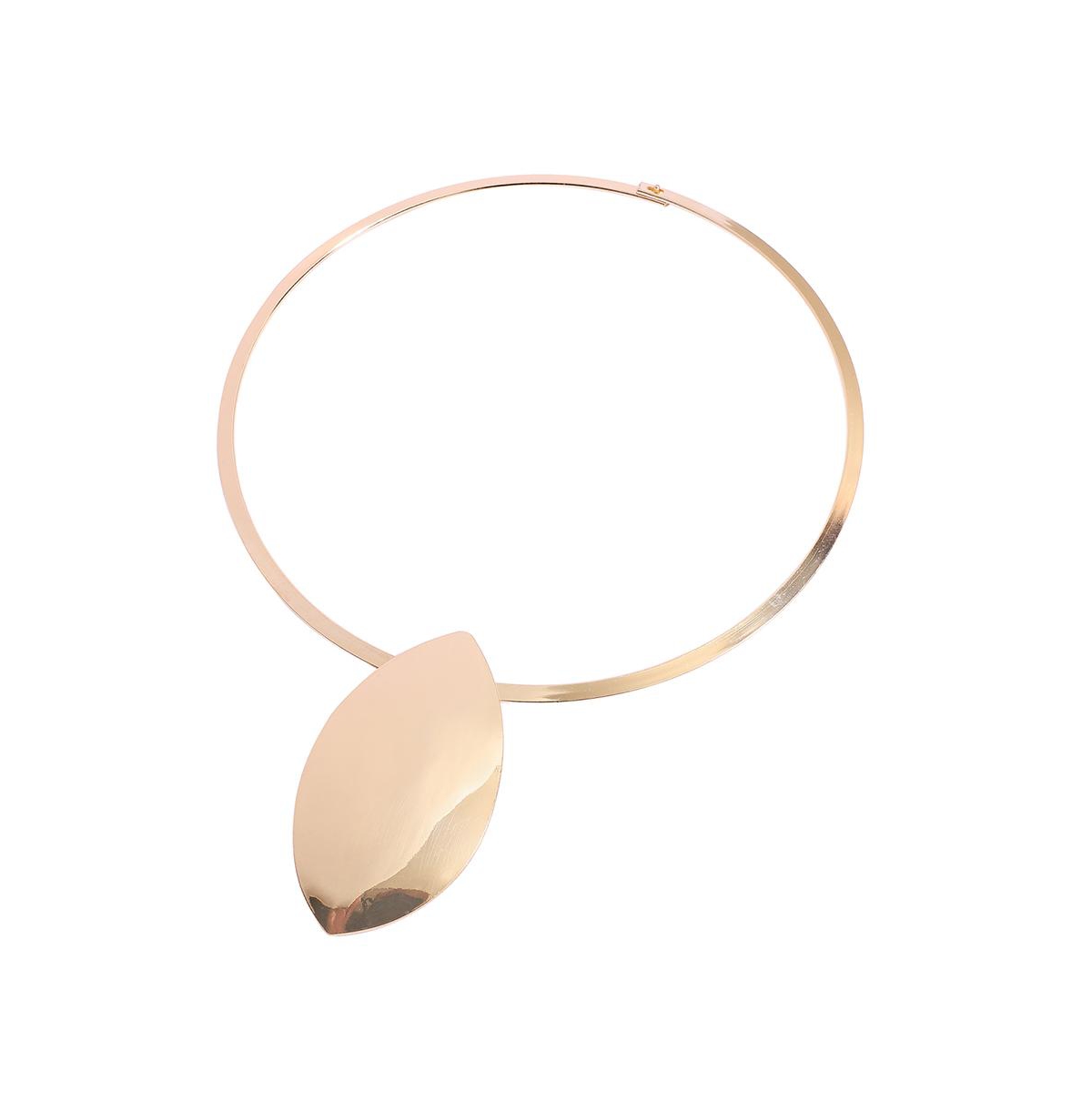 Click here for Sohi Metallic Oblong Necklace - Gold prices