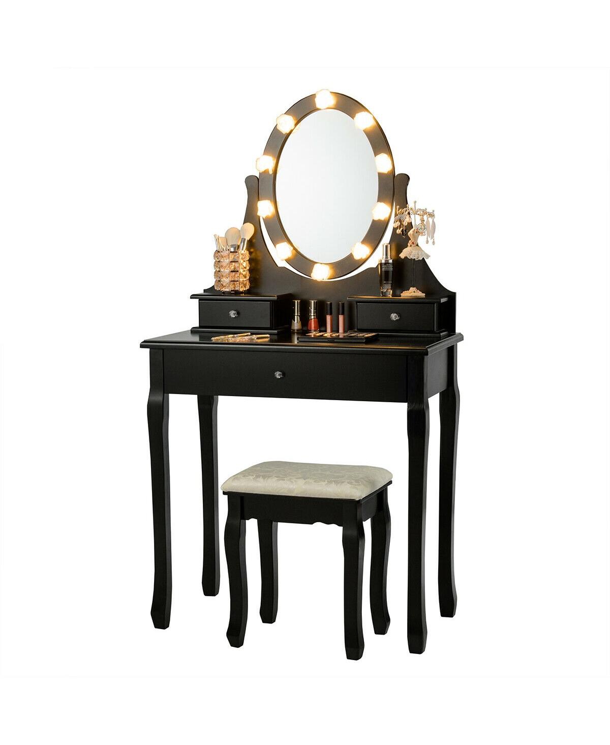 Click here for Volenca 3 Drawers Lighted Mirror Vanity Dressing T... prices
