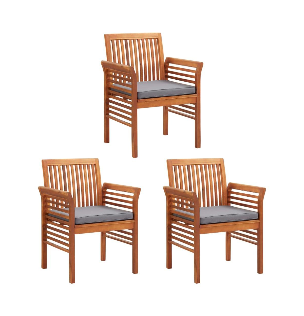 Click here for vidaXL Patio Dining Chairs with Cushions 3 pcs Sol... prices
