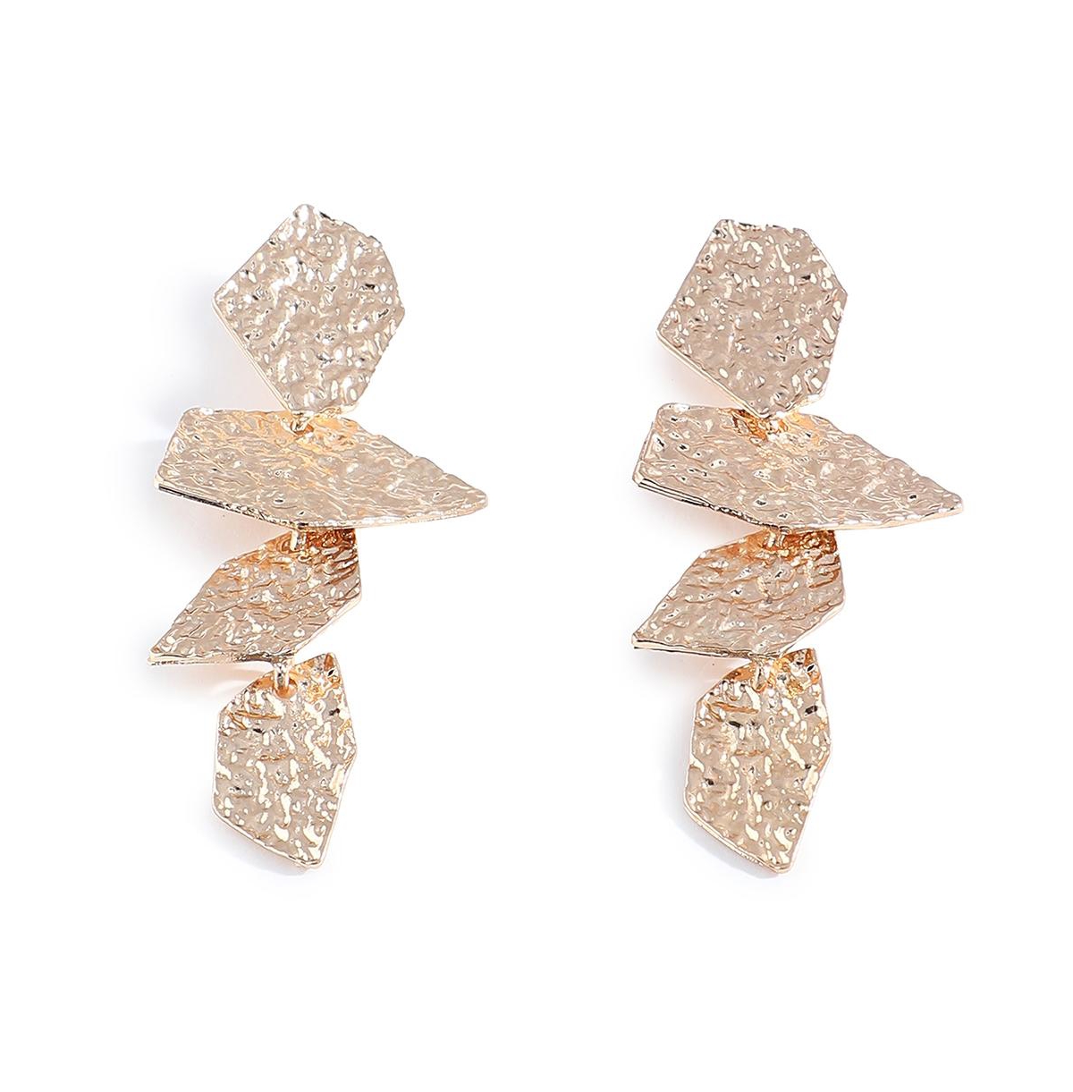 Click here for Sohi Womens Gold Dented Drop Earrings - Gold prices