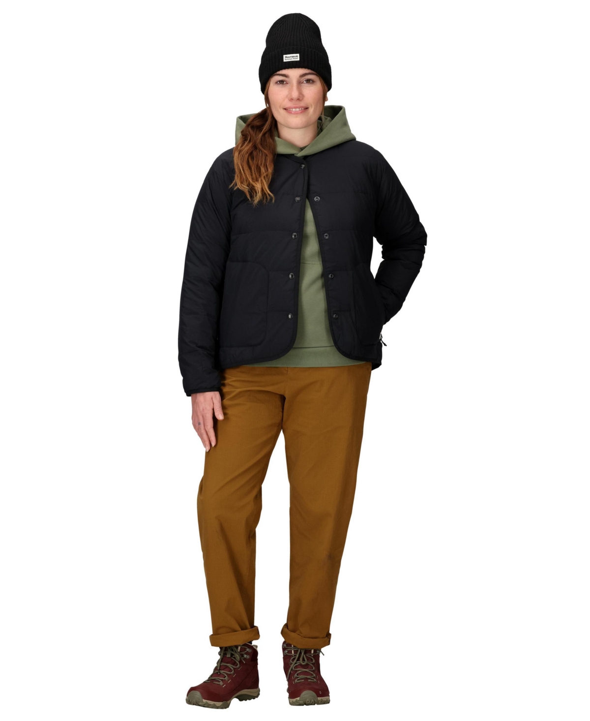Click here for Marmot Womens Ares Snap Button Placket Collarless... prices