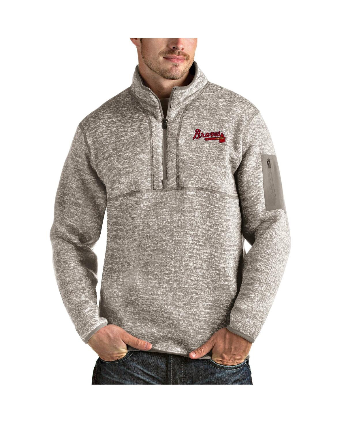 Click here for Antigua Mens Oatmeal Atlanta Braves Fortune Quarte... prices