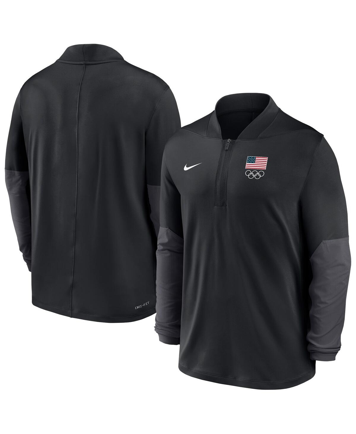 Click here for Nike Mens Black Team Usa Dri-fit Half-Zip Pullover... prices