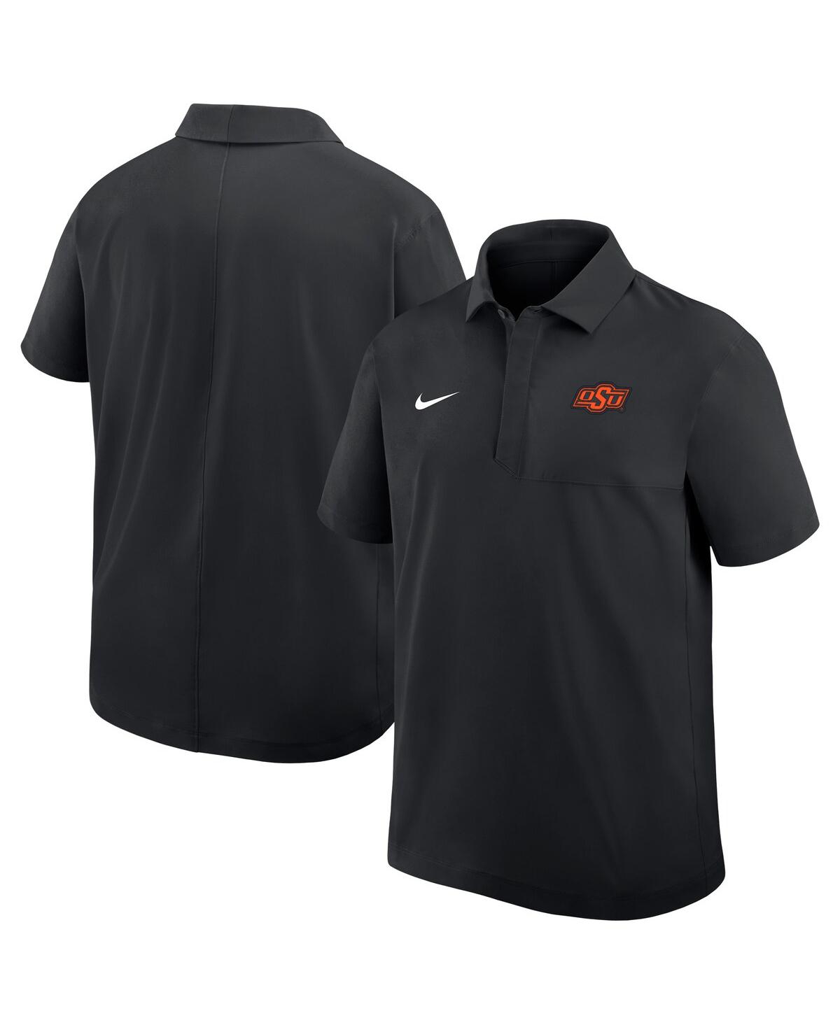Click here for Nike Mens Black Oklahoma State Cowboys Woven Polo... prices