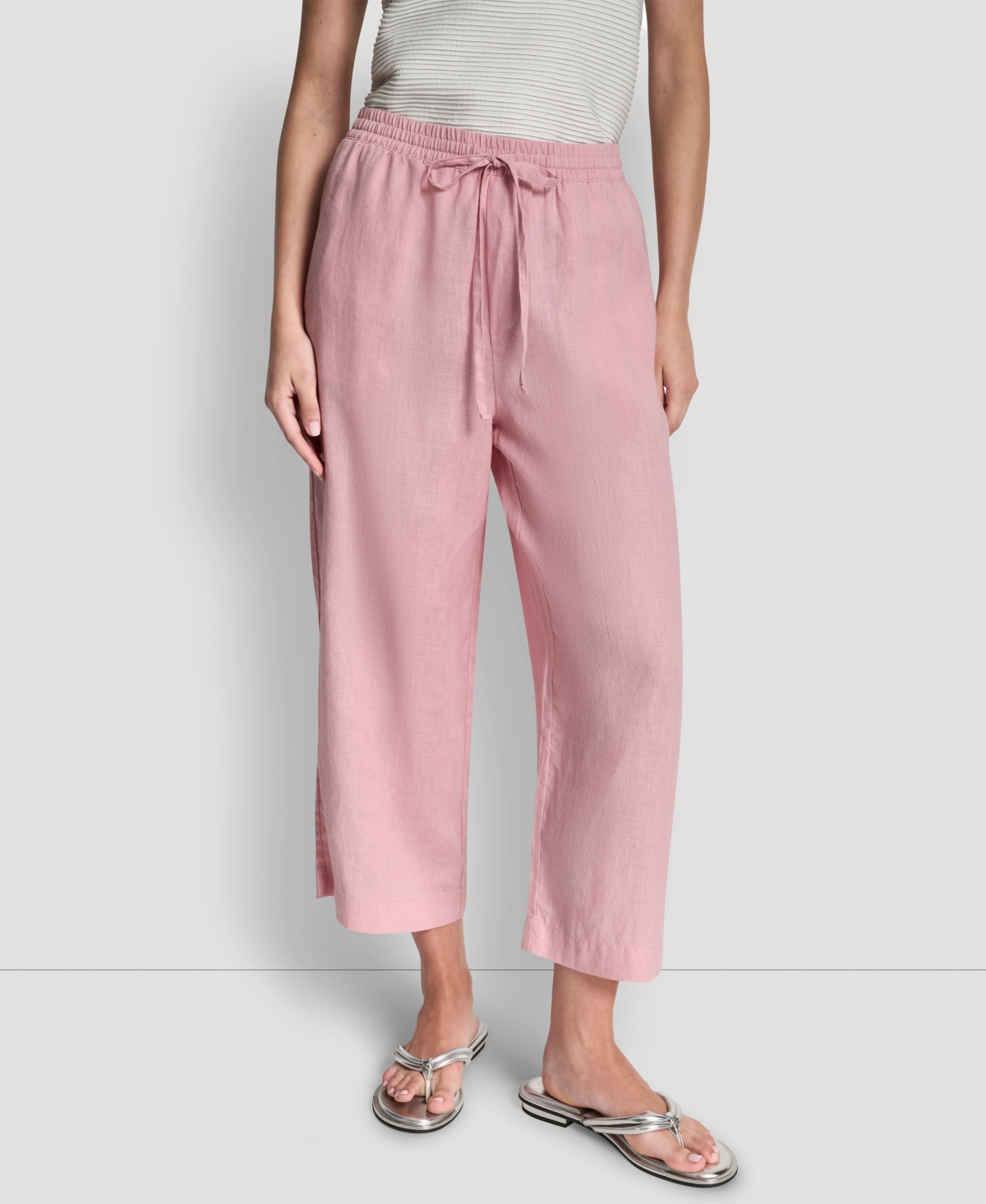 Click here for Dkny Womens Pull-On Wide-Leg Pants - Bloom Pink prices