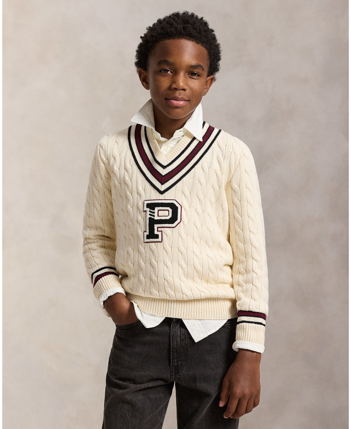 Click here for Polo Ralph Lauren Boys 8-20 Stripe Detail Cricket... prices