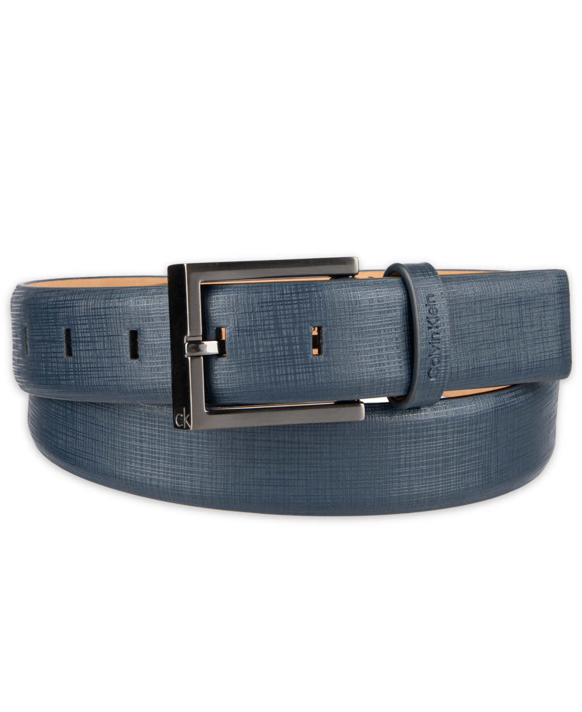 Click here for Calvin Klein Sleek Saffiano Dress Belt - Navy prices