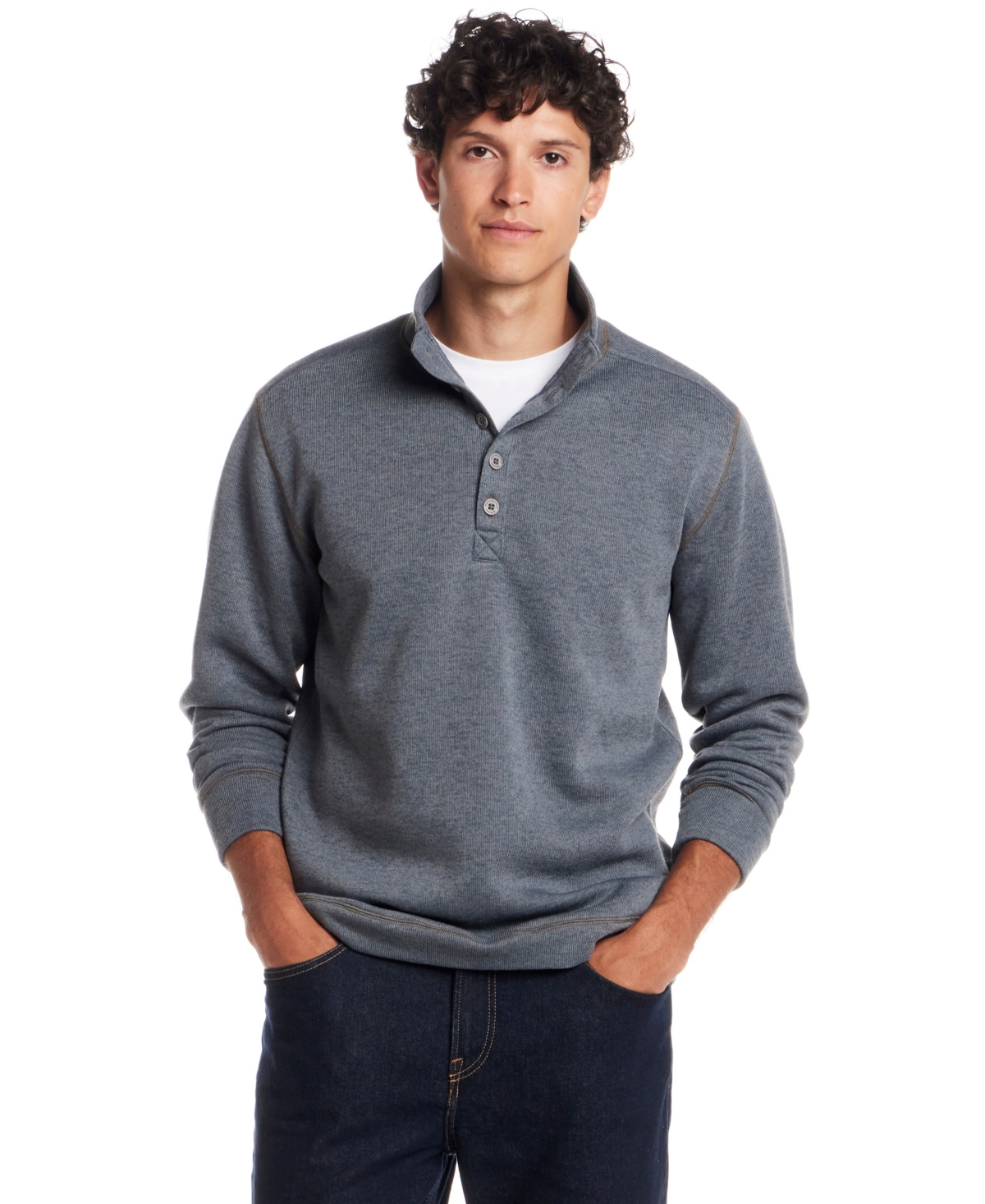 Click here for Weatherproof Vintage Mens Mock Neck Sweater - Stor... prices