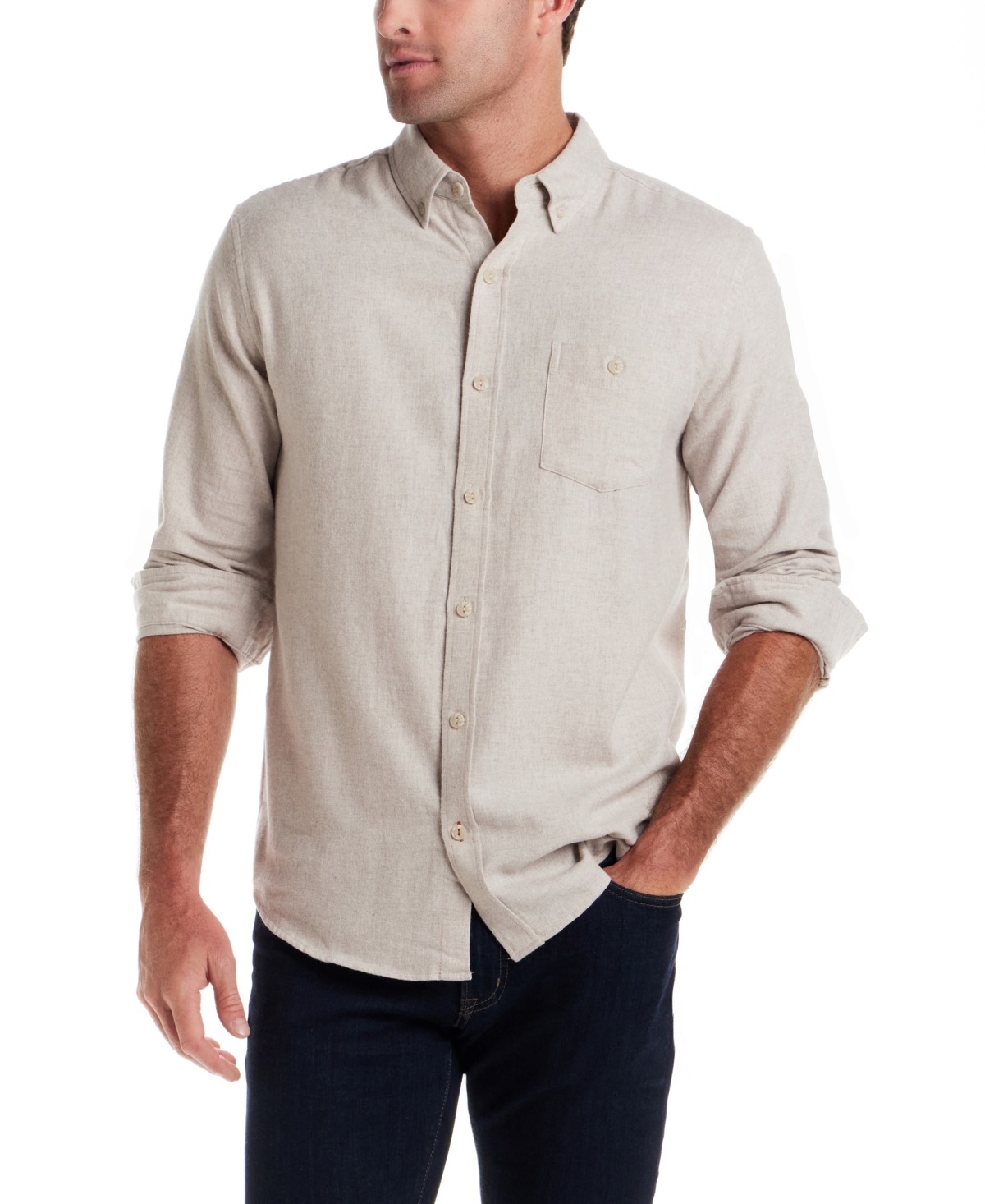 Click here for Weatherproof Vintage Mens Long Sleeves Shirt - Nat... prices