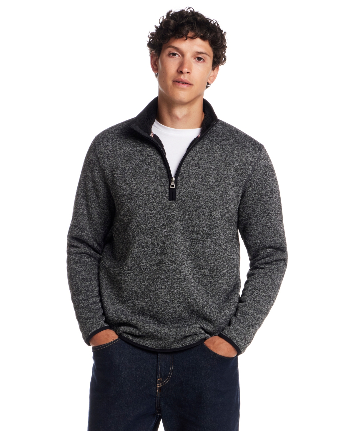 Click here for Weatherproof Vintage Mens Quarter-Zip Sweater - Me... prices